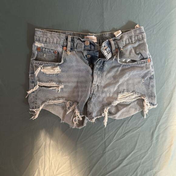 Zara | Shorts | Zara Distressed Button Fly Cut Off Denim Shorts | Poshmark